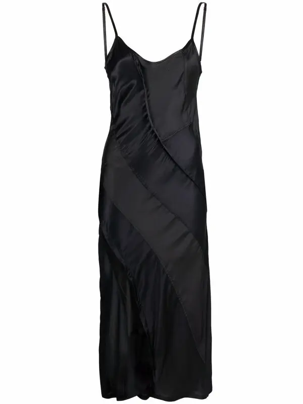 DIESEL® Satin Midi Slip Dress - Black