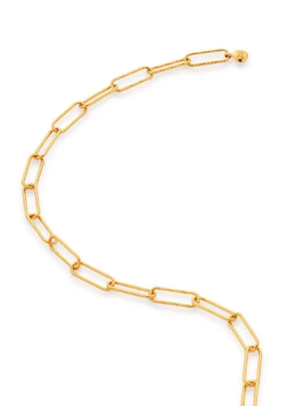 Monica Vinader Alta Textured Chain Necklace - Gold