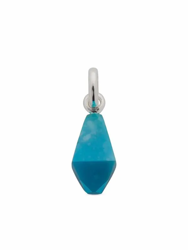 Monica Vinader Geometric Gemstone Pendant Charm - Silver