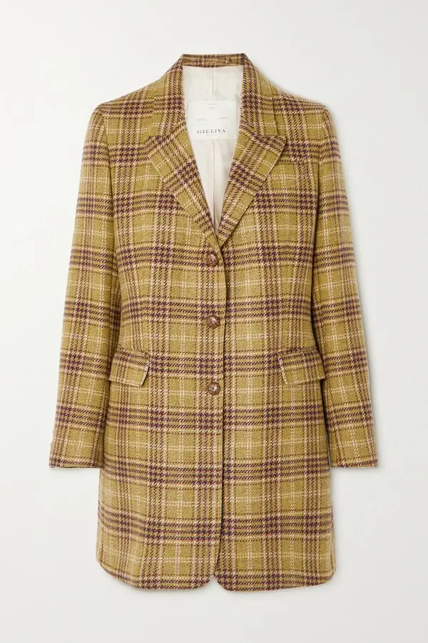 Giuliva Heritage The Karen Checked Wool Blazer
