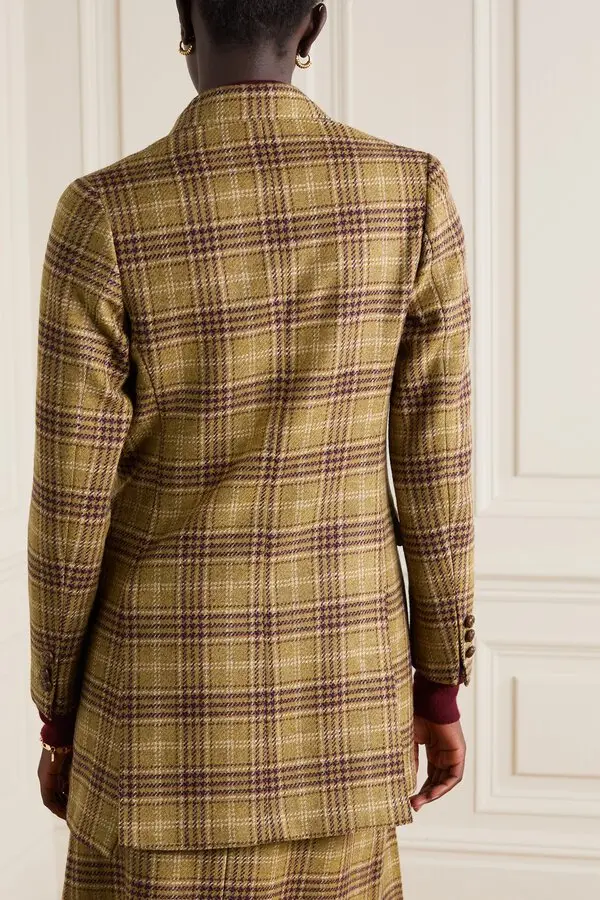 Giuliva Heritage The Karen Checked Wool Blazer