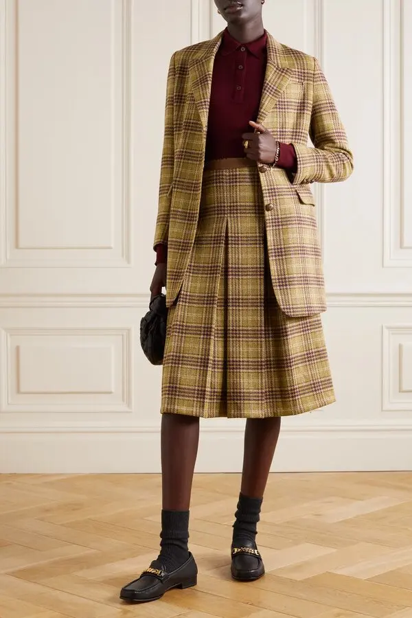 Giuliva Heritage The Karen Checked Wool Blazer
