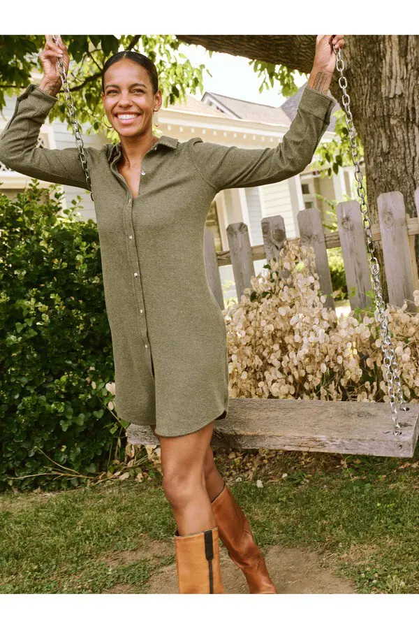 knee length dresses for ladies Women's Sarasota Quarter-Zip Dress