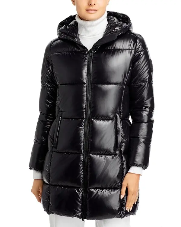 SAVE THE DUCK Ines Hooded Puffer Coat - Black