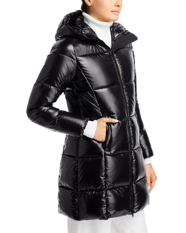 SAVE THE DUCK Ines Hooded Puffer Coat - Black