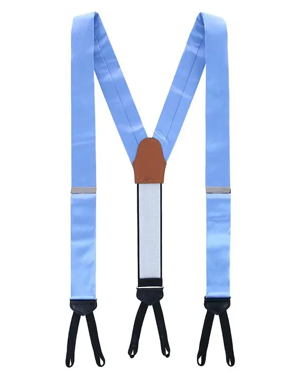 Trafalgar Sutton Formal Solid Color Silk Brace - Light Blue