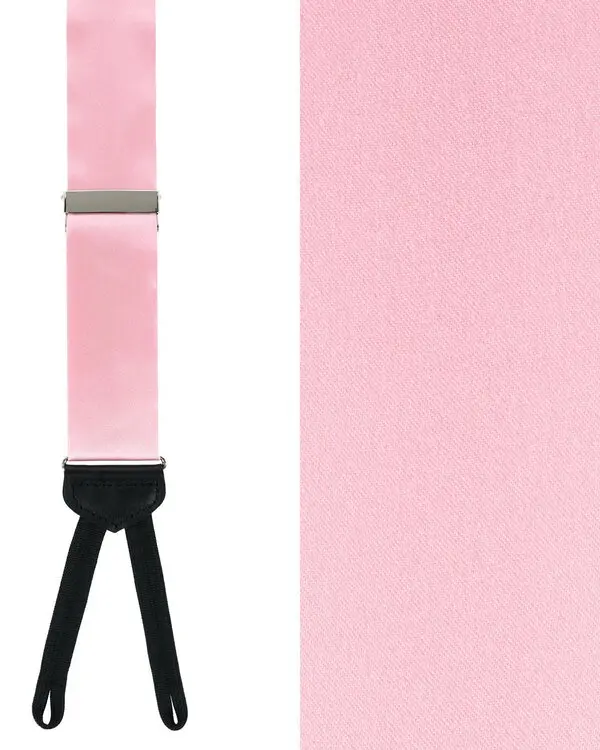 Trafalgar Sutton Formal Solid Color Silk Brace - Pink