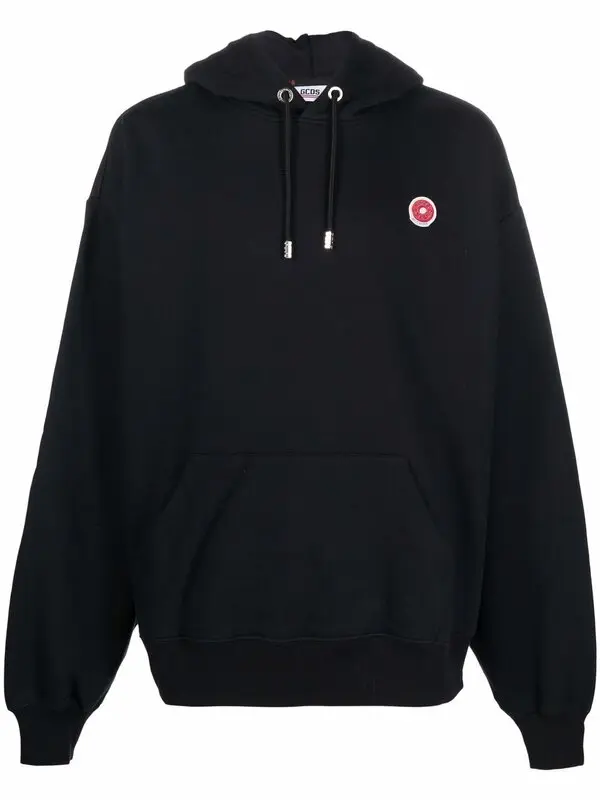 Gcds Logo-patch Cotton Hoodie