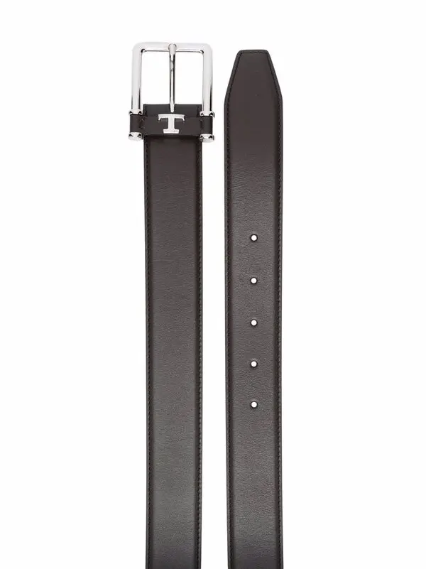 TOD'S Logo-plaque Buckle-fastening Belt - Brown