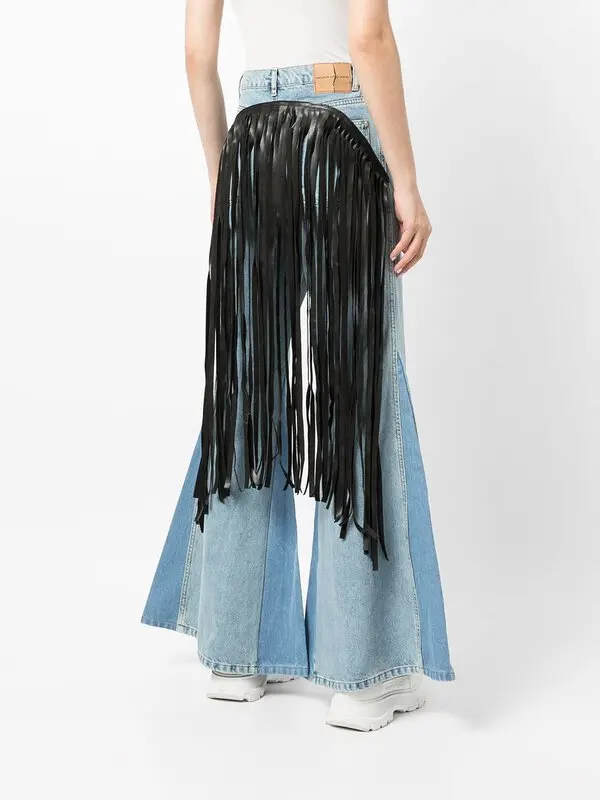 Natasha Zinko Fringed Flared Jeans