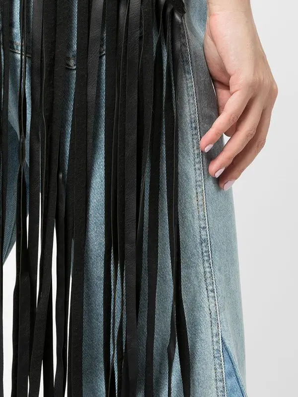 Natasha Zinko Fringed Flared Jeans