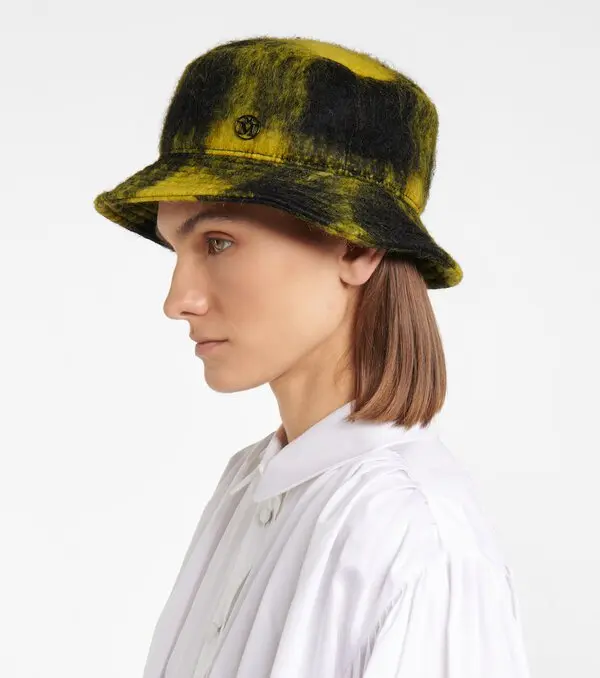 MAISON MICHEL Jason Checked Bucket Hat - Multicoloured