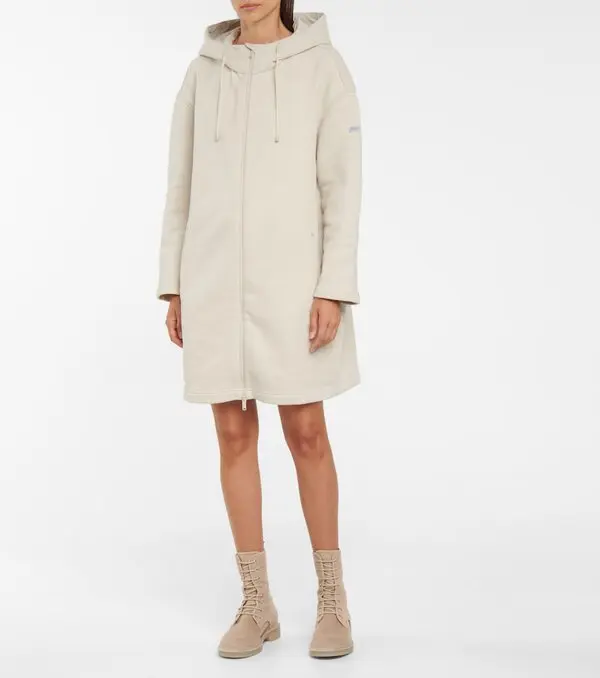 Max Mara Leisure Cris Cotton-Blend Hoodie Dress In Beige - 30% Off |  Editorialist