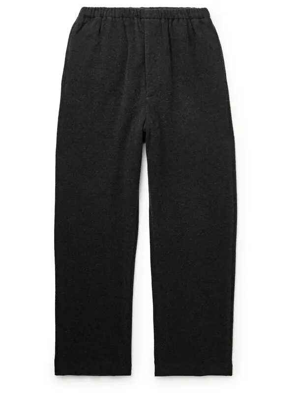 Auralee Brushed Wool-Blend Jersey Trousers 4 In Gray - 30% Off