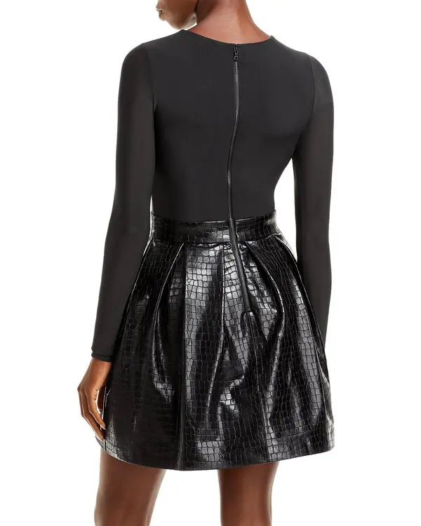 Alice + Olivia Chara Faux Leather Mini Dress