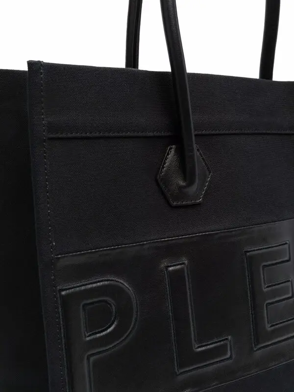 Philipp Plein Logo-embossed Leather Tote Bag