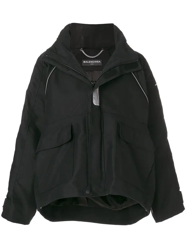 Balenciaga C Shape Parka - Black | Editorialist