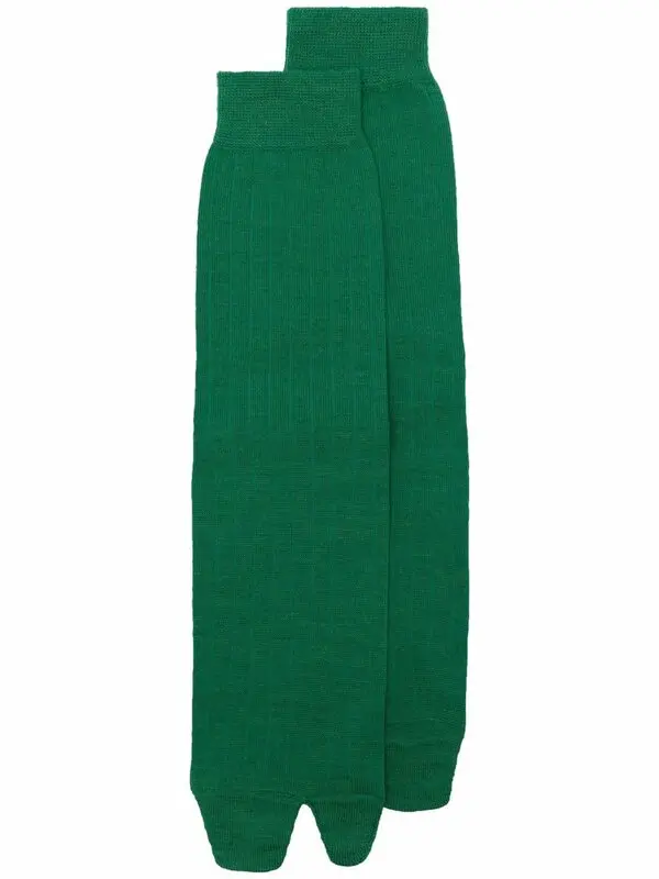 MAISON MARGIELA Ribbed Tabi Socks - Green
