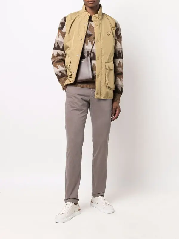 BRIGLIA 1949 Straight-leg Chino Trousers - Grey