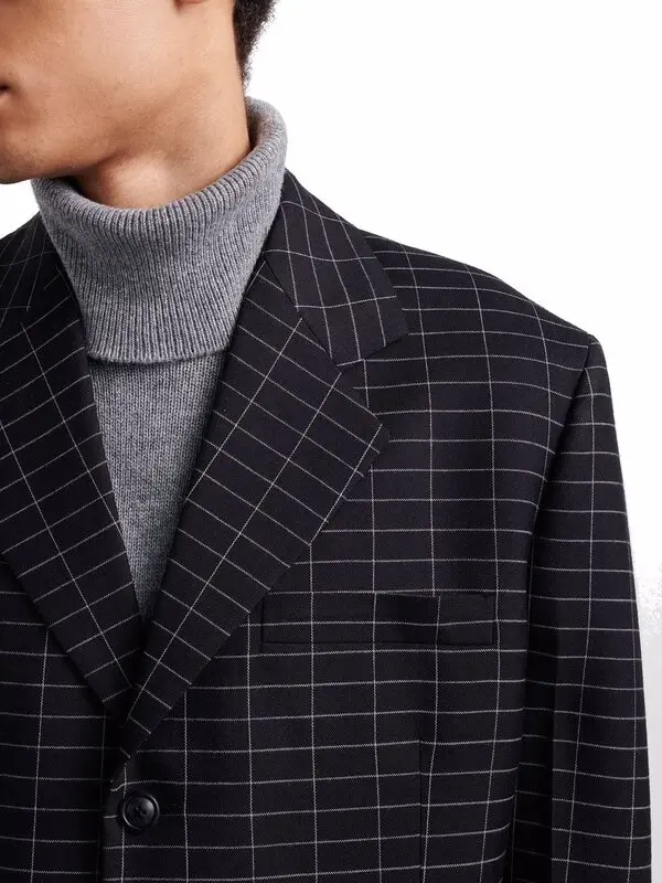 Off-White Check-pattern Single-breasted Blazer