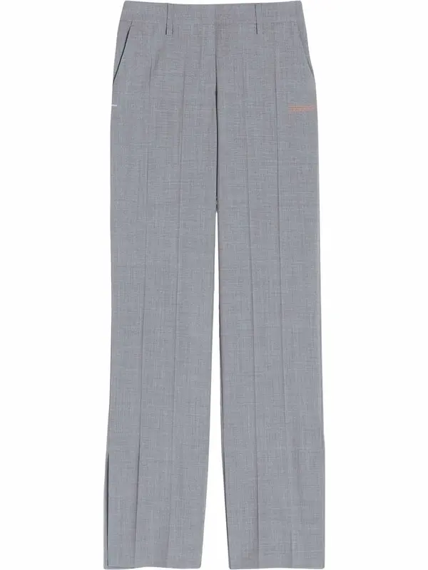 Off-White Pressed-crease Straight-leg Trousers