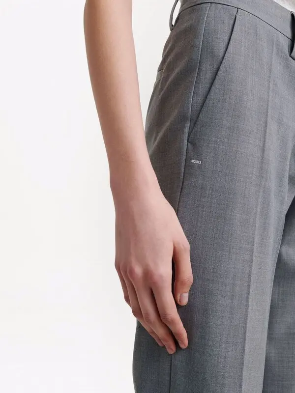 Off-White Pressed-crease Straight-leg Trousers
