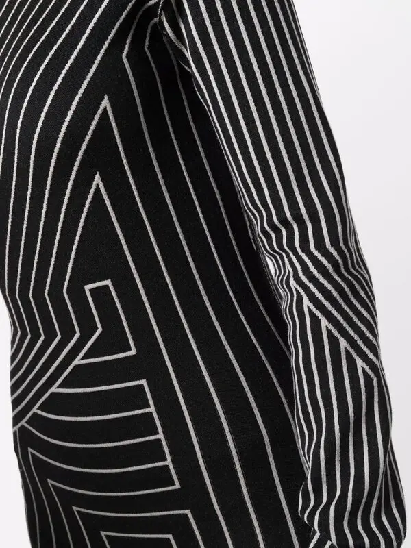 Rick Owens Geometric Stripe One-shoulder Dress