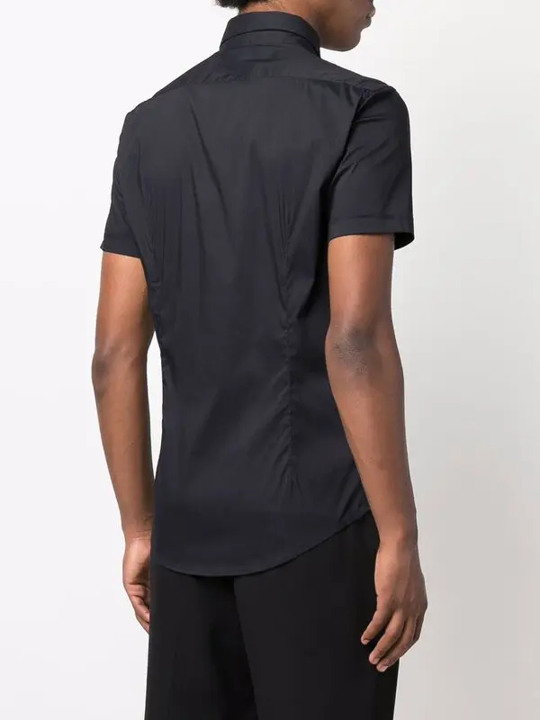 Emporio Armani Logo-embroidered Short-sleeved Shirt