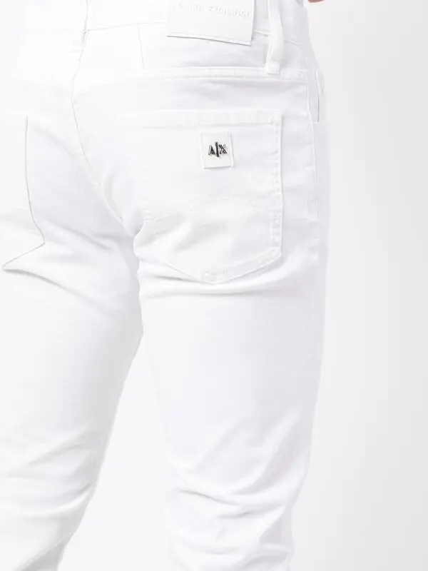 Armani Exchange Logo Patch Slim-fit Jeans