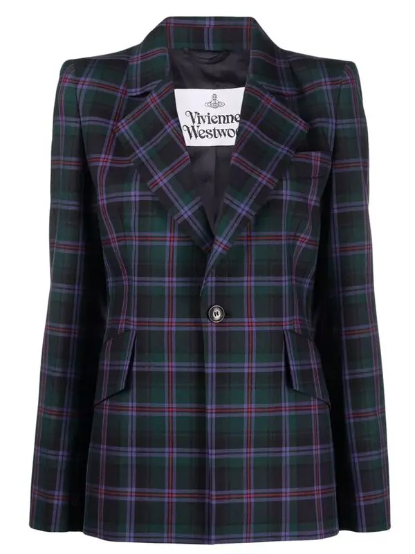 VIVIENNE WESTWOOD Single-breasted Plaid Blazer