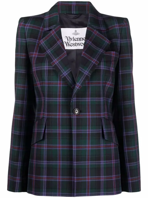 VIVIENNE WESTWOOD Single-breasted Plaid Blazer