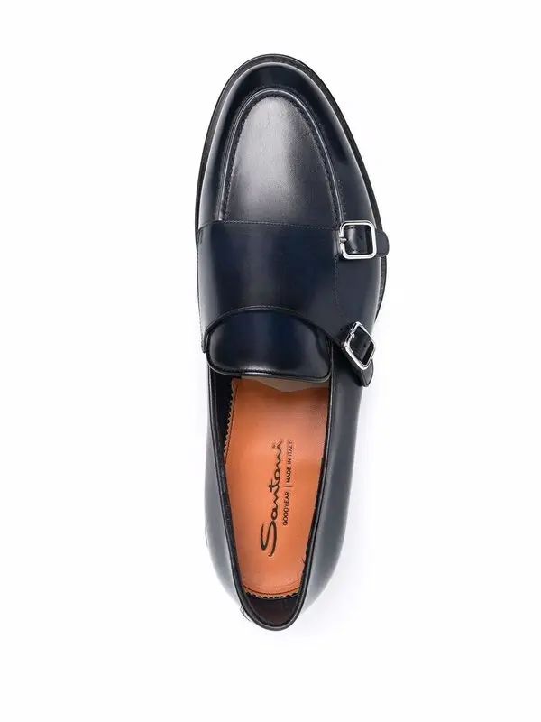 Santoni Double-buckle Monk Shoes