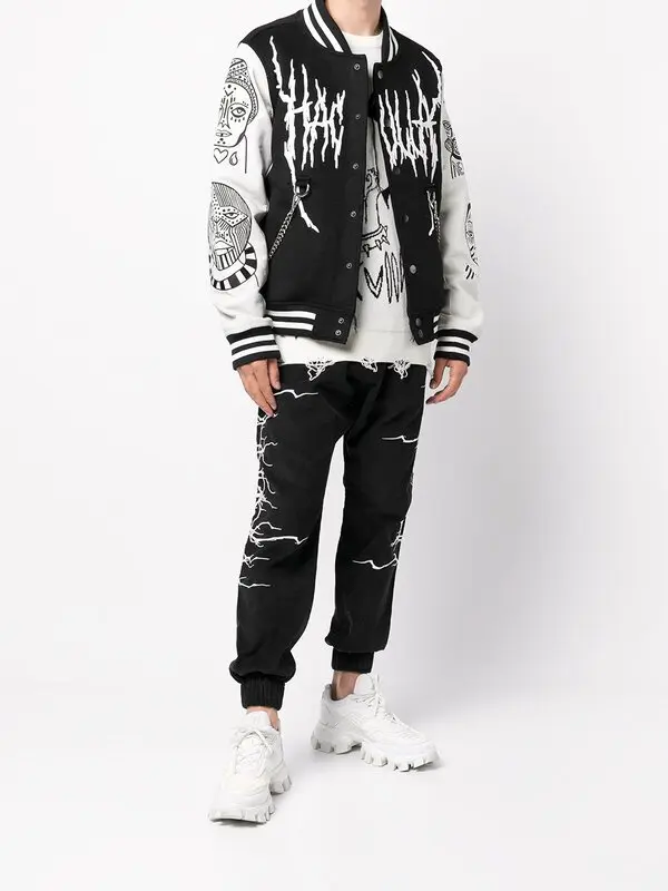 HACULLA. Leather-sleeve Varsity Jacket
