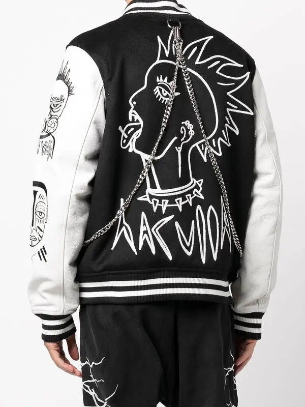 HACULLA. Leather-sleeve Varsity Jacket