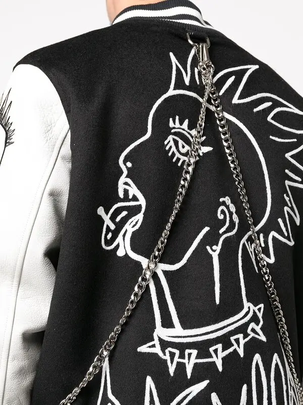 HACULLA. Leather-sleeve Varsity Jacket