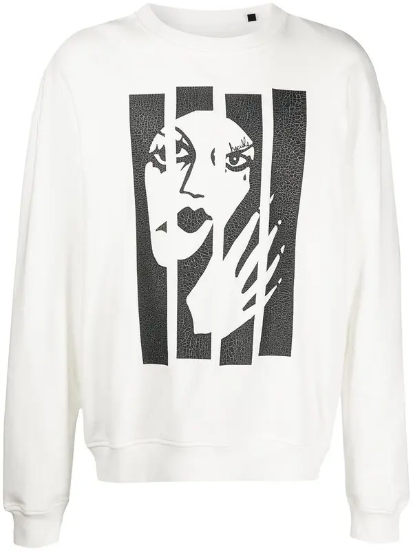 HACULLA. Broken Witch Graphic Print Sweatshirt - White