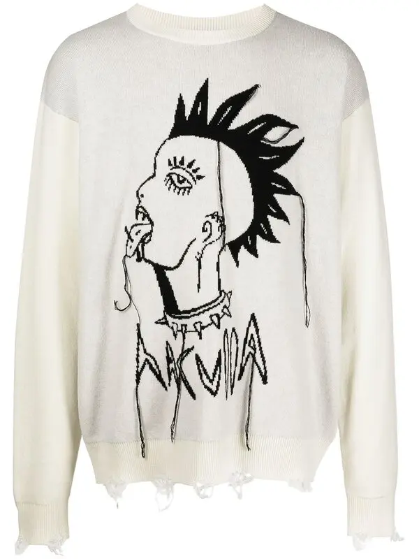 HACULLA. Punk Logo Jumper - White