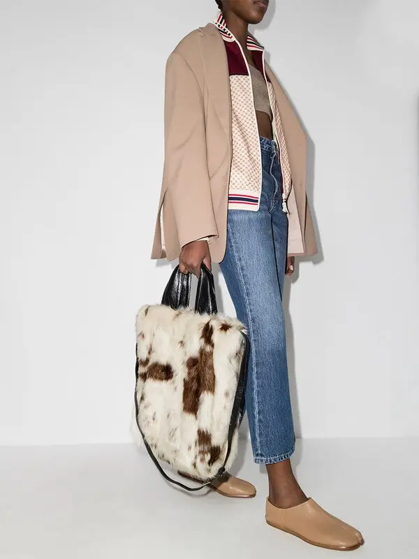 STAND STUDIO Leia Cow Print Tote