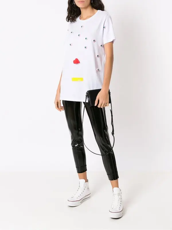 AMIR SLAMA Appliqué Cotton T-shirt