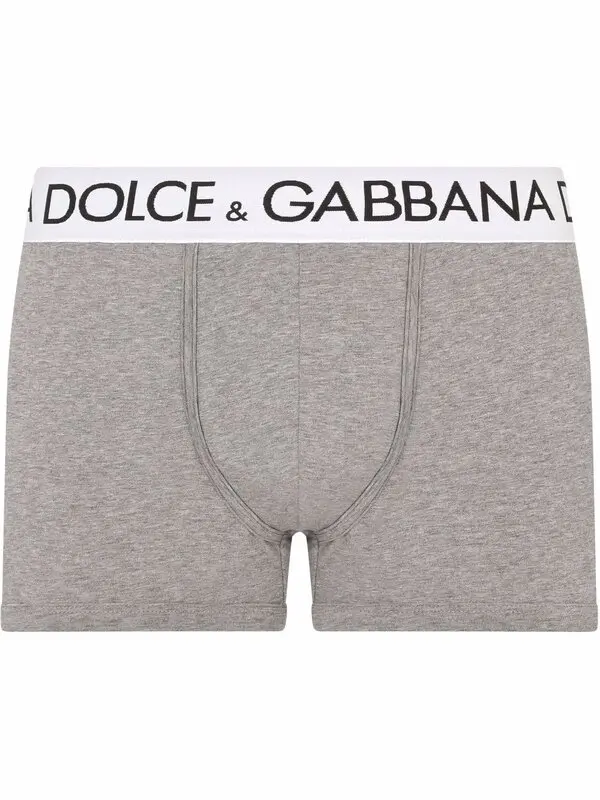 Dolce & Gabbana Logo-waistband Boxer Briefs - Grey