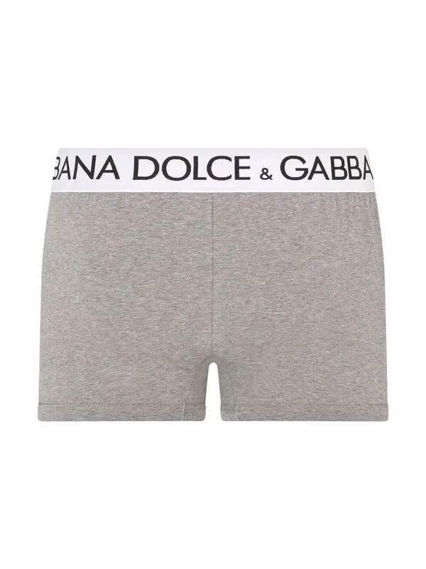 Dolce & Gabbana Logo-waistband Boxer Briefs - Grey