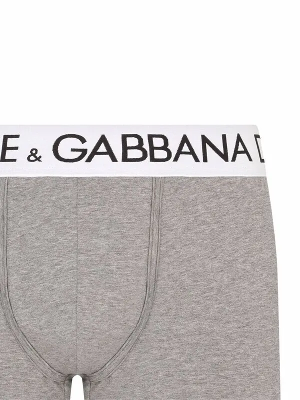 Dolce & Gabbana Logo-waistband Boxer Briefs - Grey