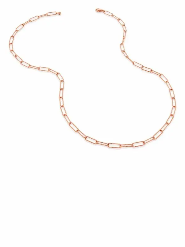 Monica Vinader Alta Textured Chain Necklace - Pink