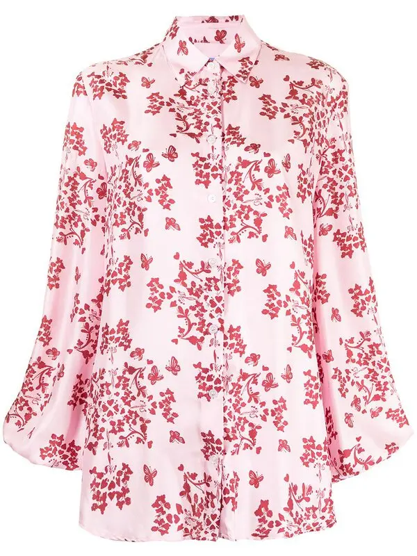 MACGRAW Story Printed Silk Blouse