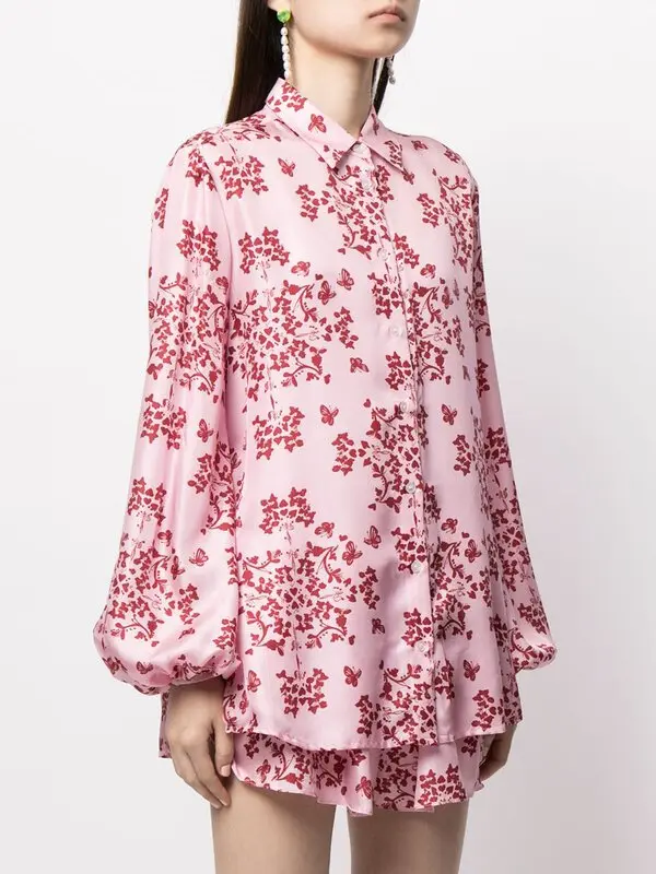 MACGRAW Story Printed Silk Blouse