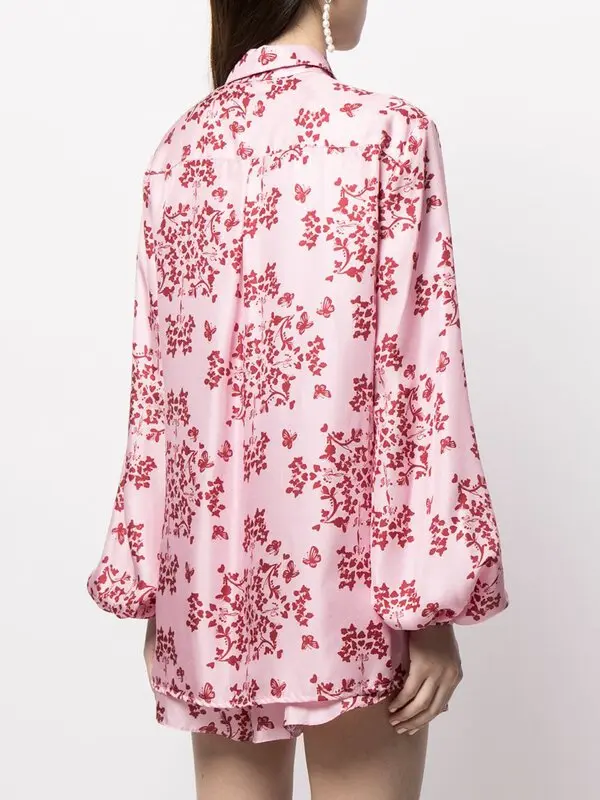 MACGRAW Story Printed Silk Blouse