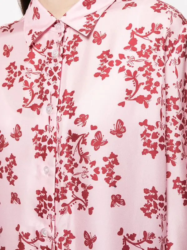 MACGRAW Story Printed Silk Blouse