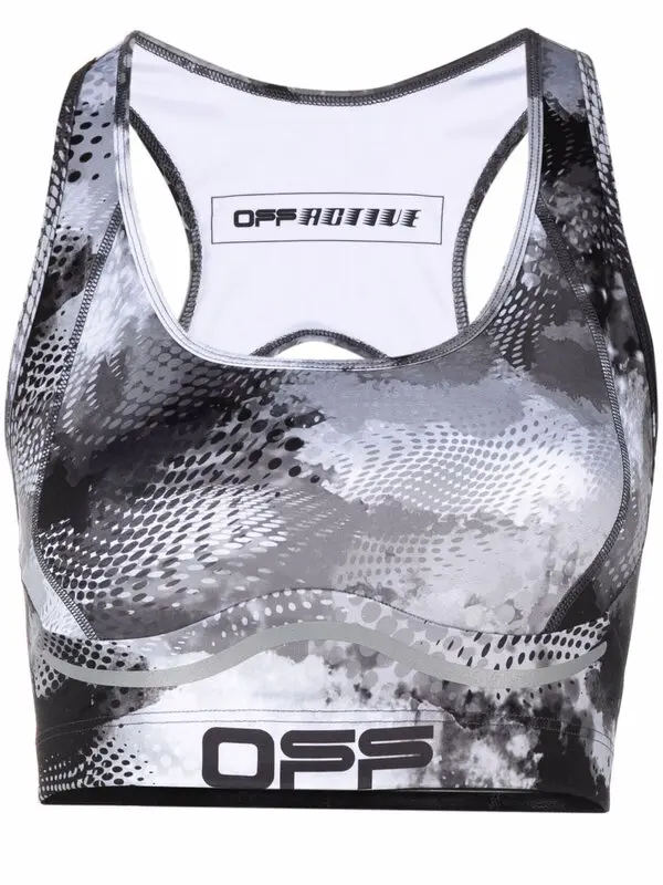 Off-White Active Logo Sports Bra - Grey