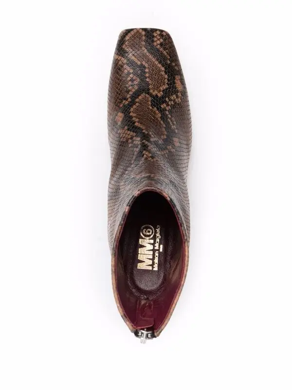 MAISON MARGIELA Snakeskin-effect Ankle Boots