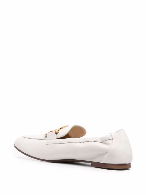 TOD'S Logo-plaque Leather Loafers